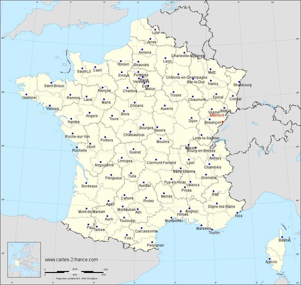 Carte de Mémont