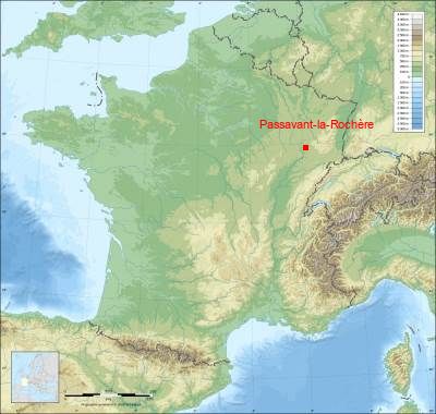 Carte de Passavant-la-Rochère